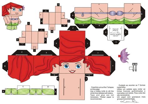 Papercraft Ariel By ~louise Rosa On Deviantart Disney Paper Dolls