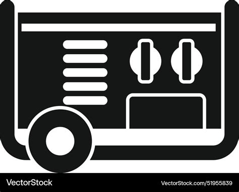 Portable Generator Providing Backup Power During Vector Image