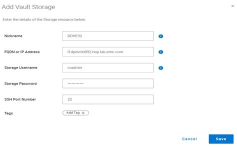 Adding Vault Storage With Cyber Recovery Dell Powerprotect Cyber Recovery Reference