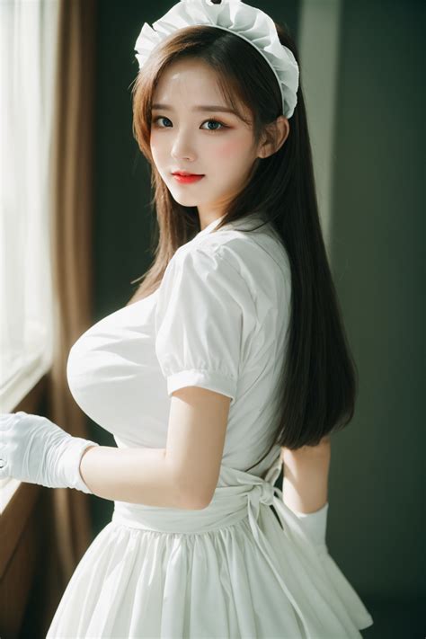 Ai로 생성한 순백의 메이드 실사풍 이미지 생성하기 만들기