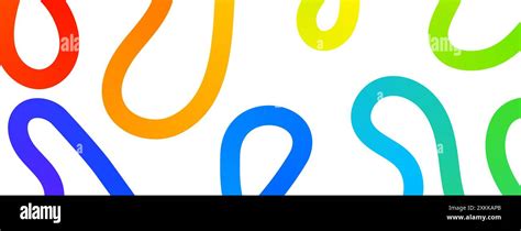 Rainbow Loops And Squiggles Background Colorful Dynamic Curves Multicolored Doodle Lines