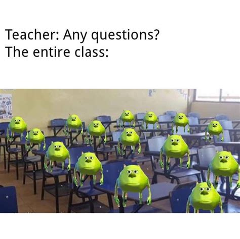Teacher Any Questions The Entire Class Funny