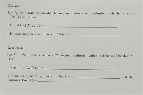 solved let x be a random variable having an exponential