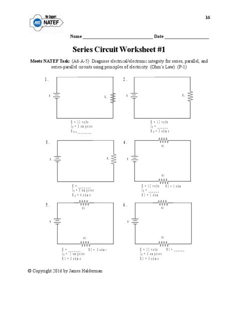 Circuits Worksheet With Answers