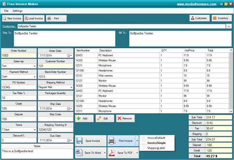 Download Free Invoice Maker 1 0 0 0