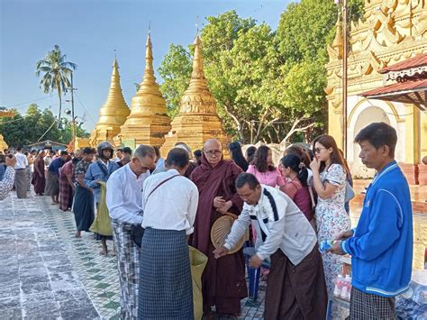 အင်္ဂပူမြို့ သမိုင်းဝင်ရွှေဆံတော်စေတီမြတ်ကြီး၌ တန်ဆောင်မုန်းလပြည့်နေ့