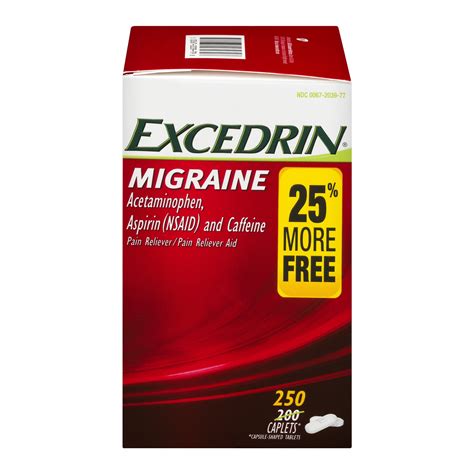 Excedrin Migraine Pain Reliever Caplets 250 Ct Hsafsa Eligible
