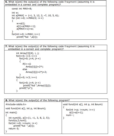 solved 1 what is are the output s of the following