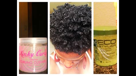 Natural Hair Kinky Curly Curling Custard Eco Styler Gel Twist Out