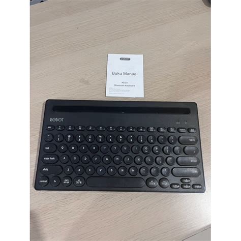 Jual Keyboard Wireless Robot KB 10 Hitam Shopee Indonesia