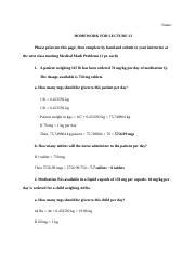 Homework Docx Name HOMEWORK FOR LECTURE Please Print Out This Page Then Complete By