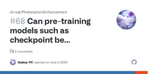 Can Pre Training Models Such As Checkpoint Be Provided · Issue 68