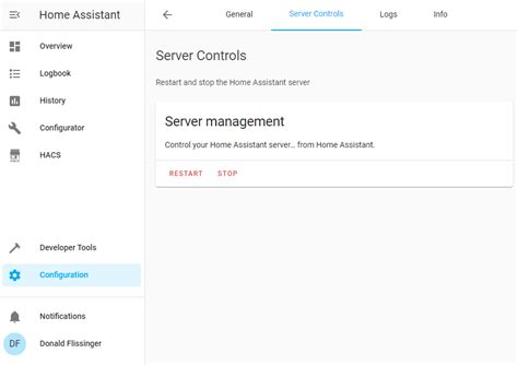 Missing Server Controls Options In Homeassistant Frontend Home Assistant Community