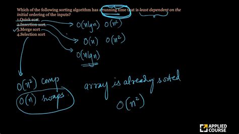 Solved Problem 4 Selection Sort Appliedcourse Youtube
