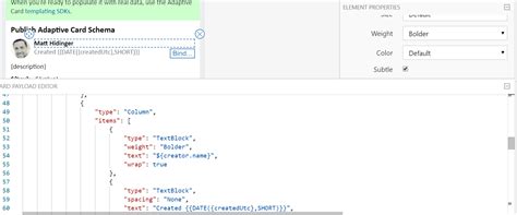 Adaptive Card Designer Setting IsSubtle To True Is Not Adding The Property To The Adaptive