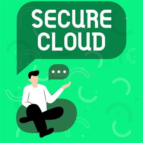 Sign Displaying Secure Cloud Word For Protect The Stored Information