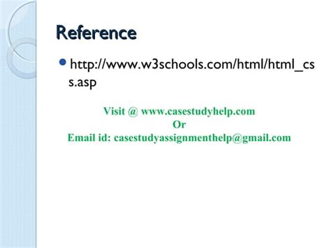 Cascading Style Sheets Css Help Ppt