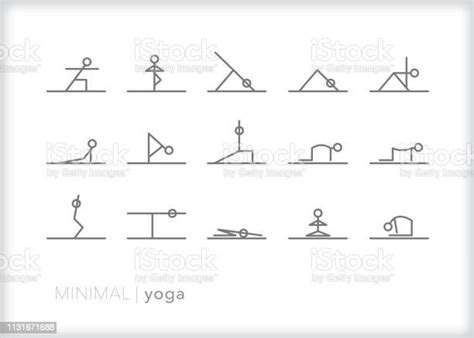 피트 니스 교육 휴식 명상 및 교육을 위한 최소한의 요가 포즈 라인 아이콘 요가에 대한 스톡 벡터 아트 및 기타 이미지 요가 스틱피겨 요가 강사 Istock