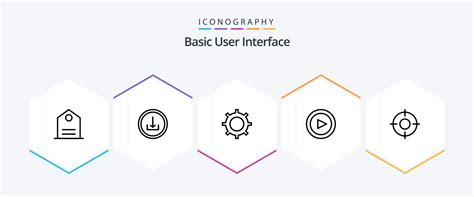 Basic Line Icon Pack Including Location Basic Cog Set Vector Art At Vecteezy
