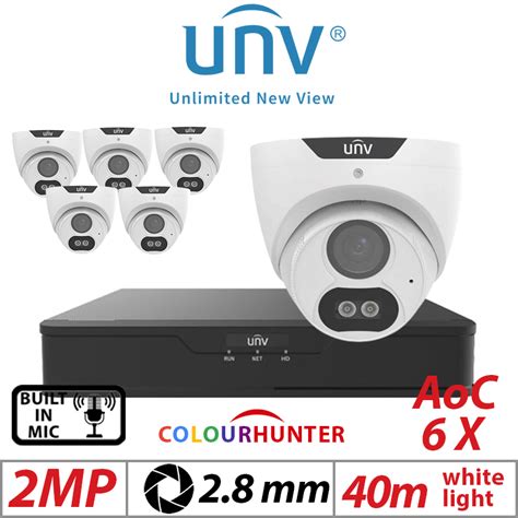 2mp 8ch Uniview 6x Colorhunter 24 7 Color Images Built In Mic Hd Fixed Turret Analog
