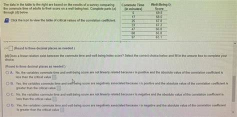 solved c determine the linear correlation coefficient