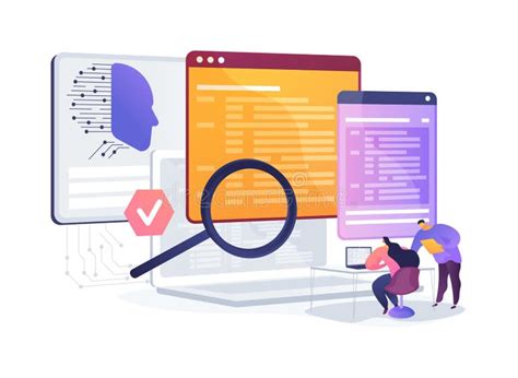 Ai Automated Code Review Abstract Concept Vector Illustration Stock Vector Illustration Of