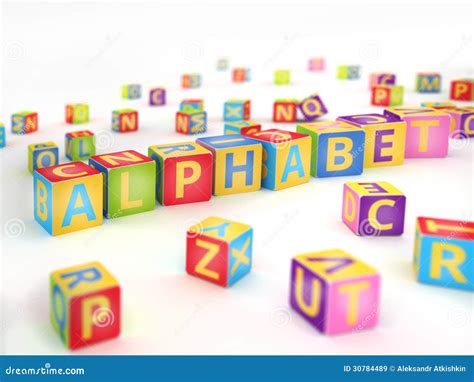 Alphabet Spelled By Abc Cubes Stock Illustration Illustration Of Text Learning 30784489