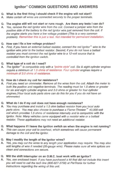 Pertronix Electronic Ignition Installation For Ford Falcon Six Page No 1