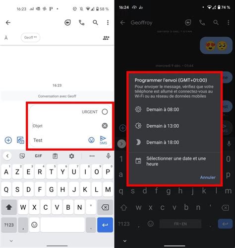 Android Comment Programmer Lenvoi Dun SMS Avec Google Messages