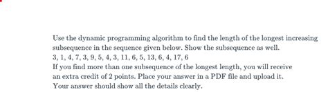 Use The Dynamic Programming Algorithm To Find The