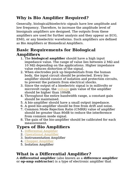 Bio Amplifier Pdf