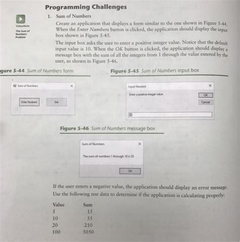 Solved Programming Challenges 1 Sum Of Numbers Create An