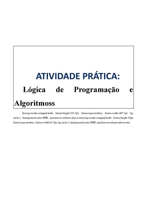 Atividade Pratica Caderno De Logica Dswrap Modewrapped Both Frame