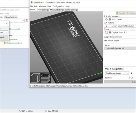 how to add layer height resin combinations to slicer hardware