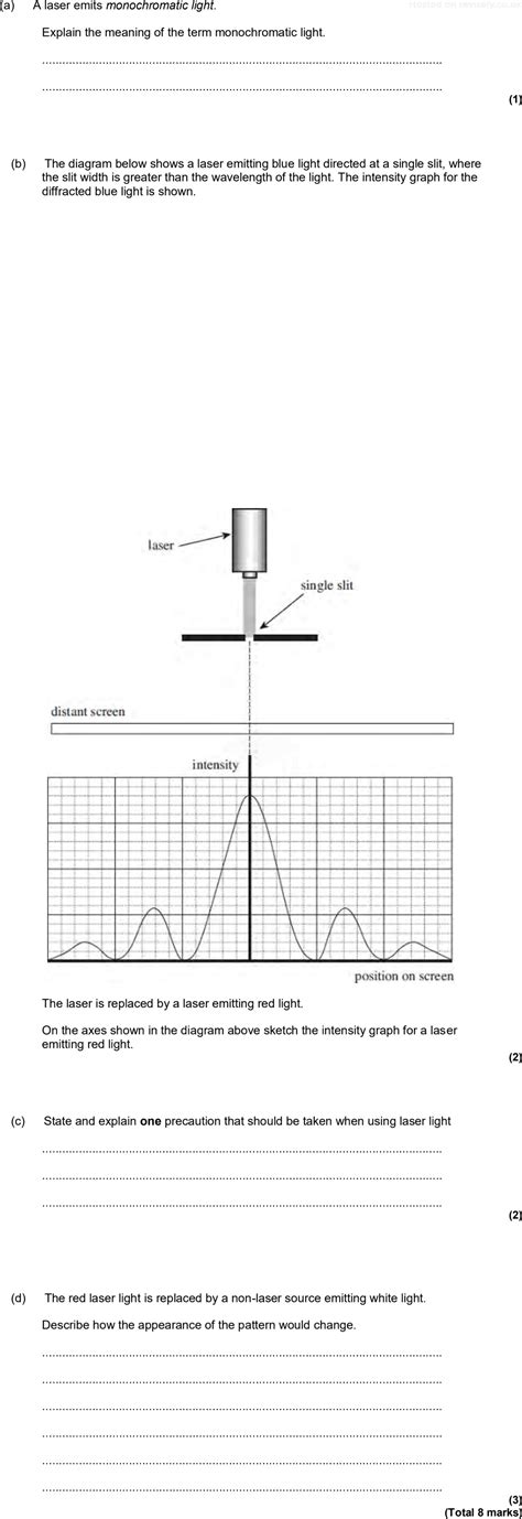 Diffraction Questions Revisely