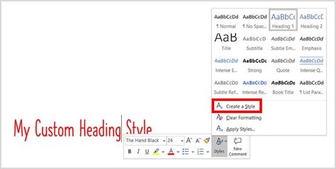 How To Create A Custom Heading Style In Microsoft Word