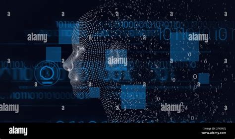 Composition Of Human Bust And Binary Coding Processing Stock Photo Alamy