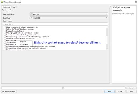 Pyqgis How To Chose A Vector Layer Chose A Field Then Chose Values Using Parameterasenums