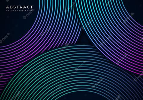 Premium Vector Modern Simple Overlap Circle Lines Gradient Texture On Dark Background With