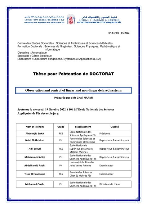 Pdf Observation And Control Of Linear And Non Linear Delayed Systems