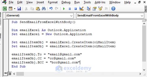 How To Send An Email With Body From Excel Using A Macro Easy Steps