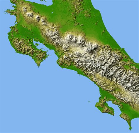 Topographic Maps Of Costa Rica Seiri