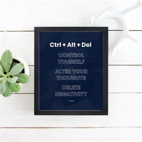 Jay Shetty Quote Ctrl Alt Del Quote Empowerment Quote Posters Wall Art Quote Art Colorful