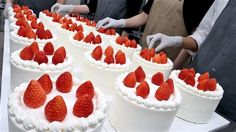 오직 신선한 딸기로 승부합니다 매일 농장에서 갓 따온 딸기로 만드는 딸기생크림케이크 안성 맛집 How To Make Strawberry Cakes Korean