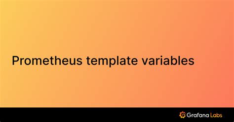Prometheus Template Variables Grafana Documentation