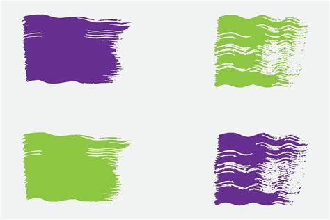 Grungy Brush Stroke Set Colorful Brush Effect Dirty Brush Effect Vector Art At Vecteezy