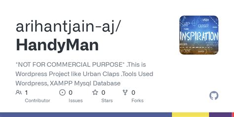 github arihantjain aj handyman not for commercial purpose this is