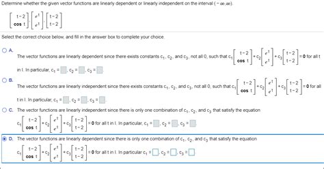 Solved Determine Whether The Given Vector Functions Are Chegg