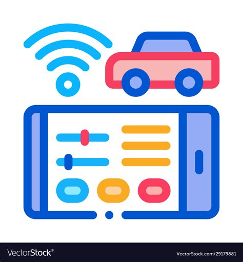 Geolocation Machines Via Wi Fi Icon Outline Vector Image