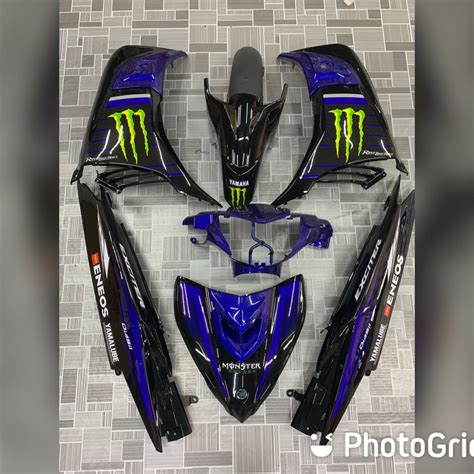 Lc V4 V6 Black Monster Sticker Tanam Shopee Malaysia